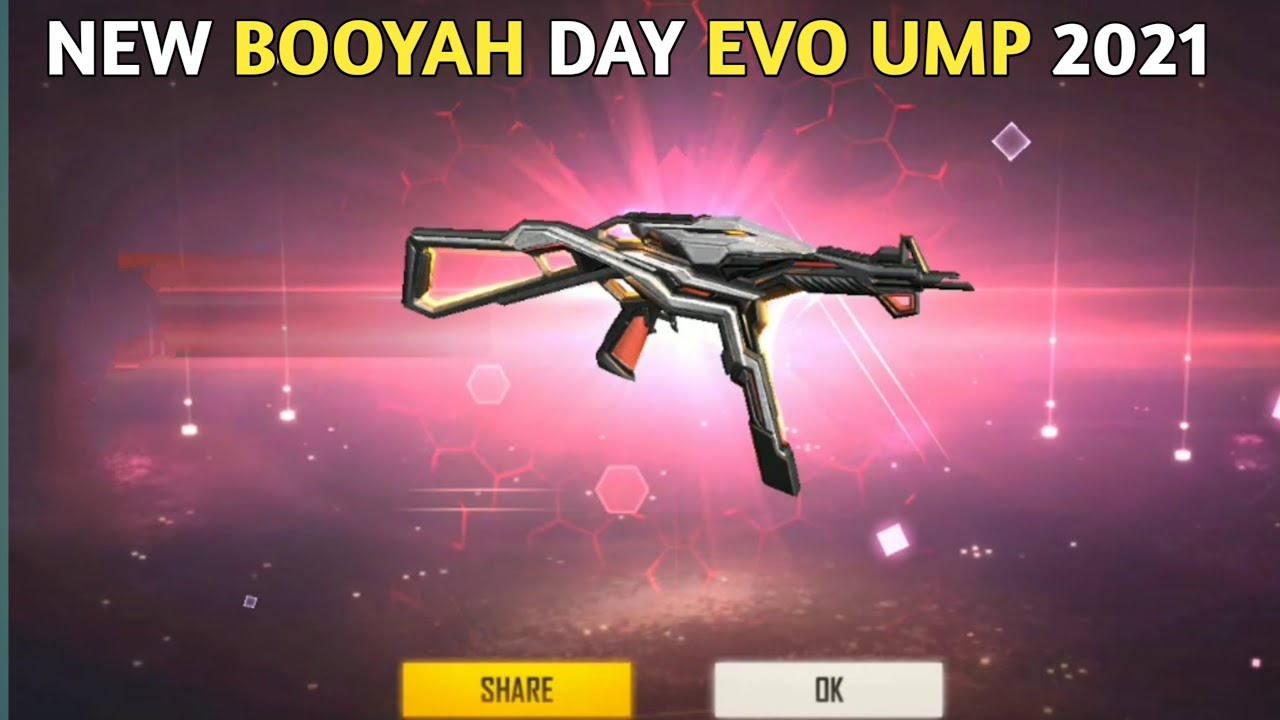 NEW EVO UMP GUN SKIN | NEW BOOYAH DAY EVO UMP FADED WHEEL EVENT FREE ...