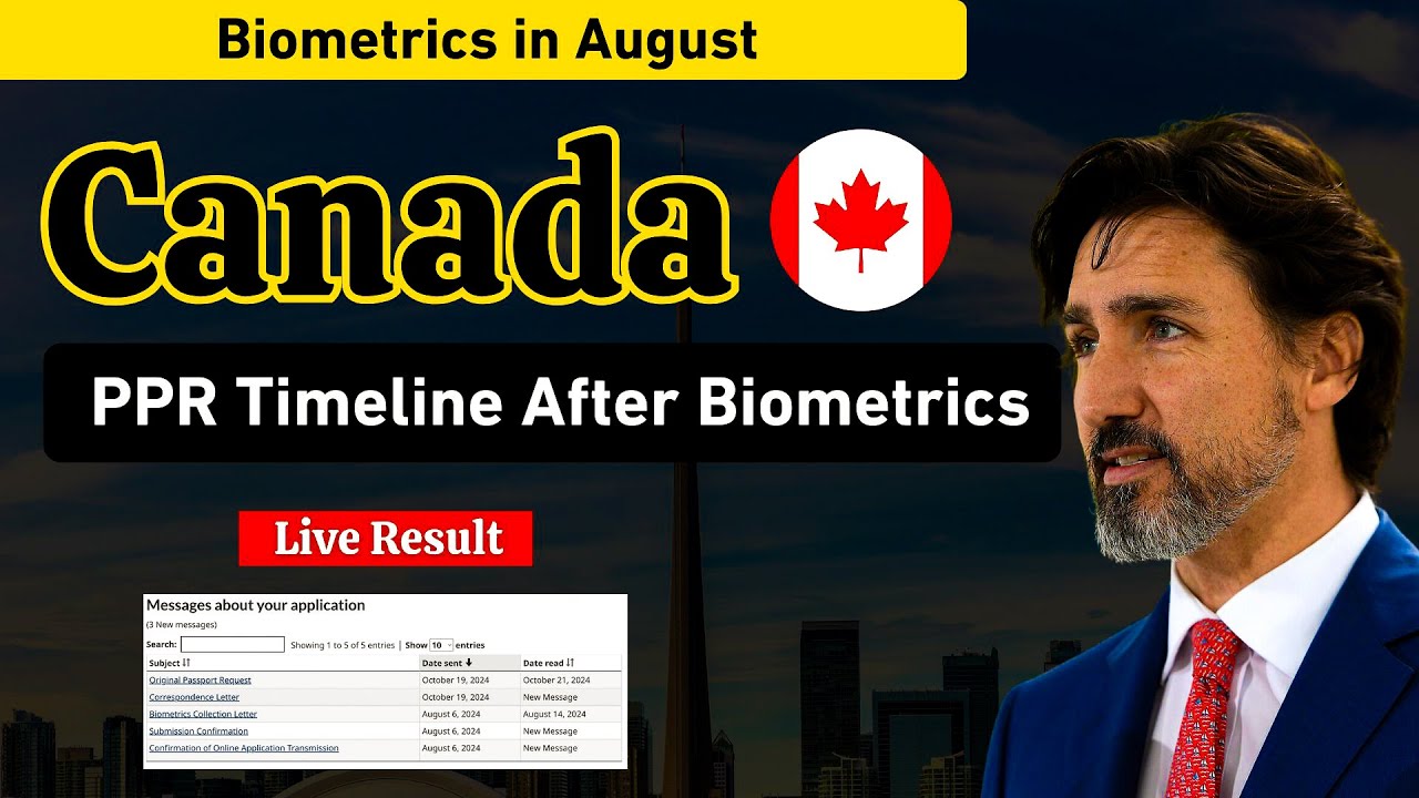 Canada Tourist Visa PPR Timeline And Live Visa Results || Biometric ...