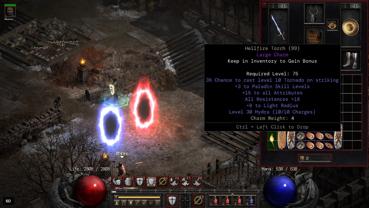 Diablo 2 Remodded Paladin Torch Drop - YouTube