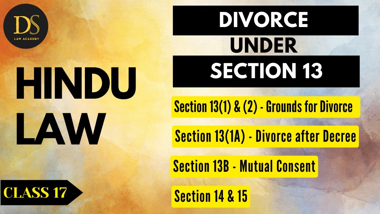 Divorce under Hindu Law | Section 13 HMA | Hindu Marriage Act 1955 ...