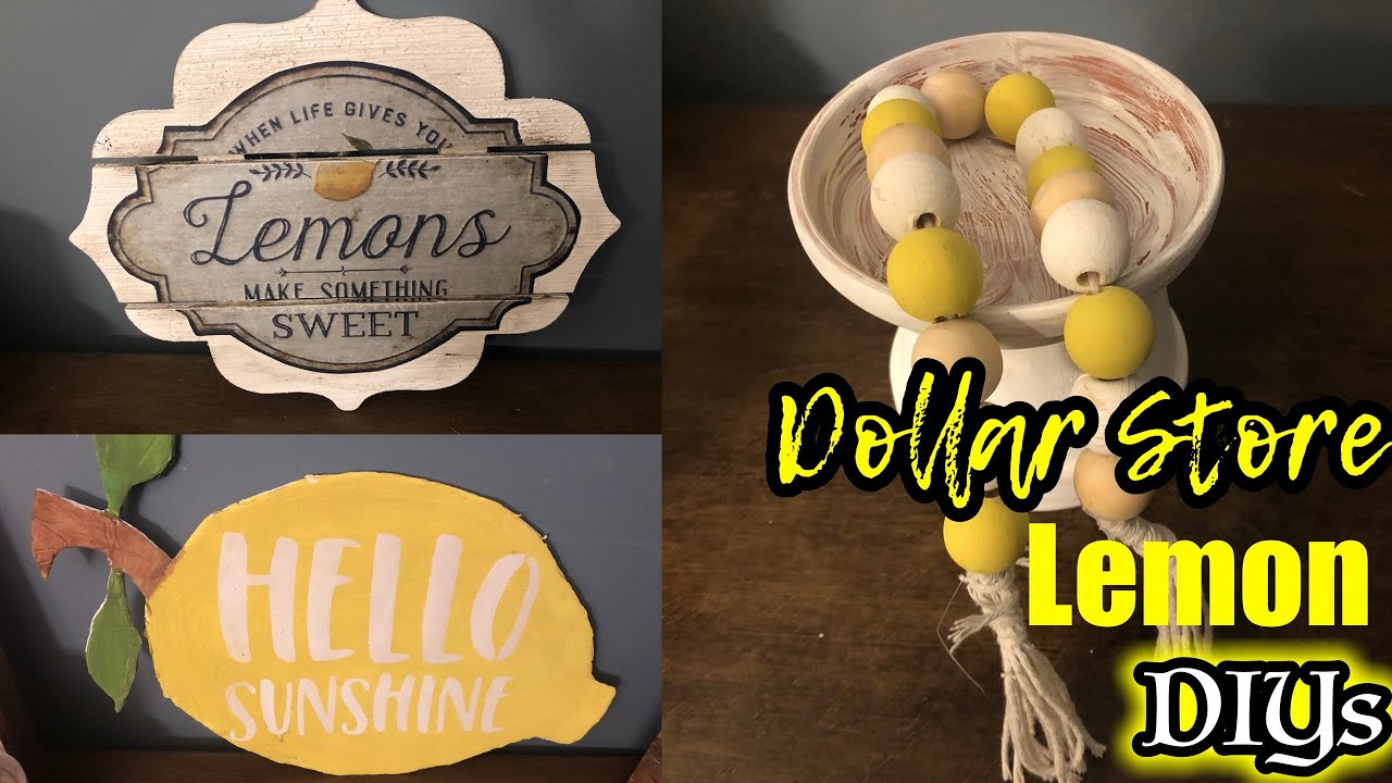 Dollar Store Lemon Decor DIYs | Crafted Three Ways - YouTube