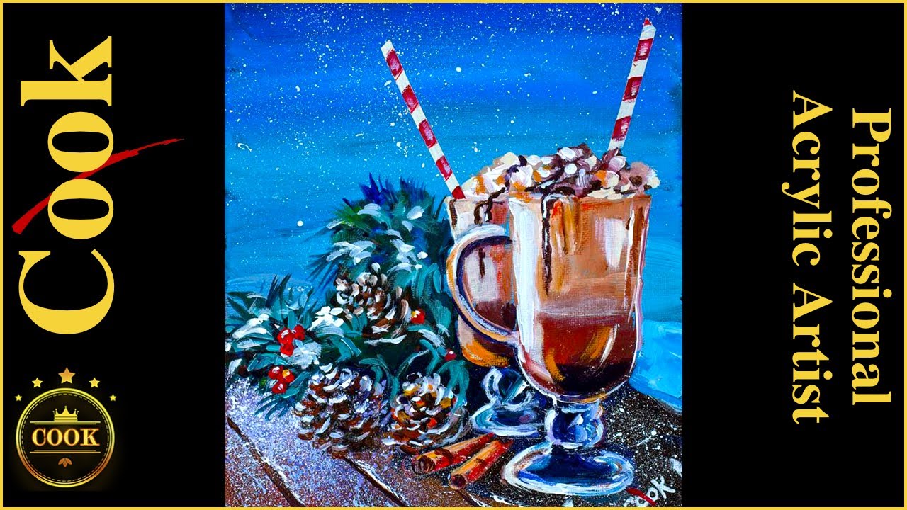 Four Acrylic Proven Methods to make a Holiday Winter Still life ...
