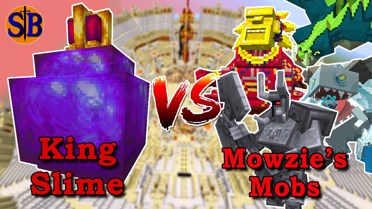 King Slime vs Mowzies Mobs | Minecraft Mob Battle - YouTube