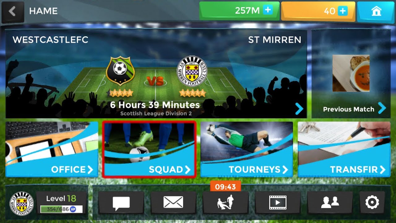 A day in the life of me playing the football management ultra app - YouTube