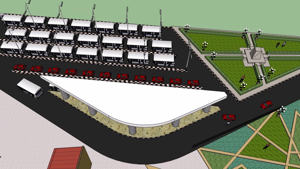 Bus Park design || - YouTube