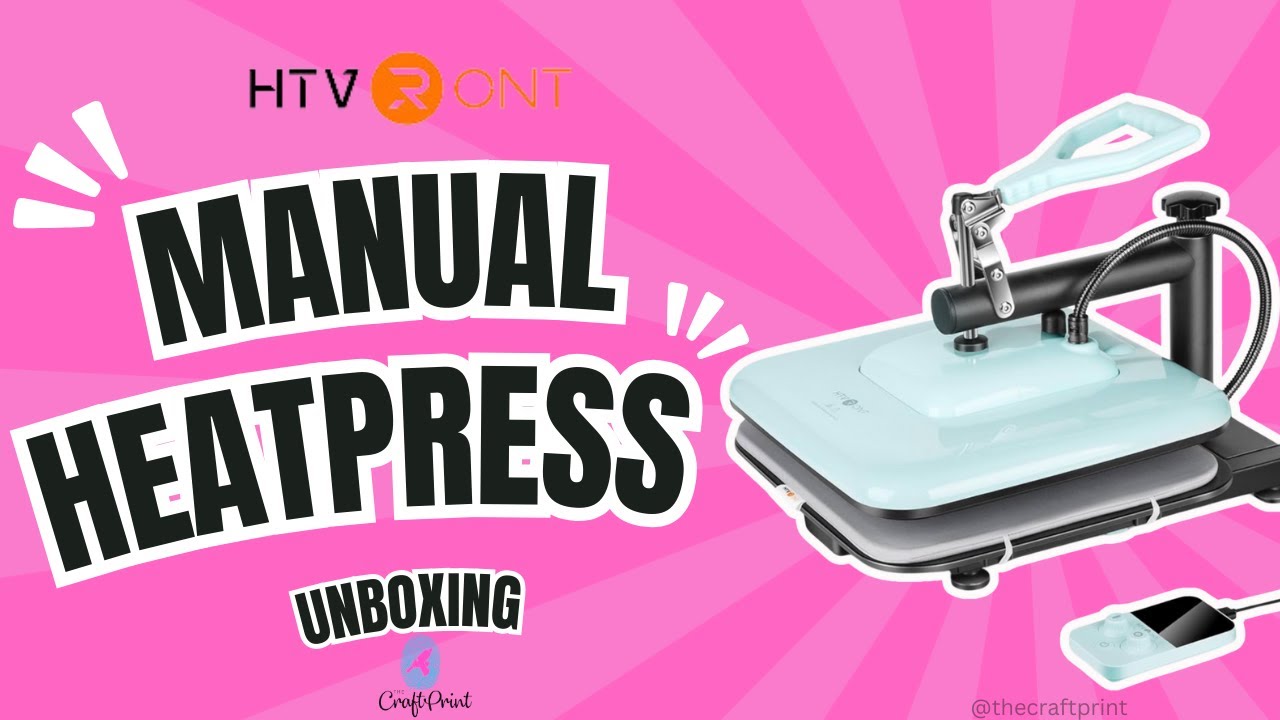 "HTVRONT Manual Heat Press Unboxing & Setup | Step-by-Step Guide for ...