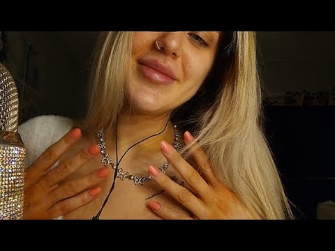 ASMR | Fabric scratching + collarbone/necklace tapping 💫 - YouTube