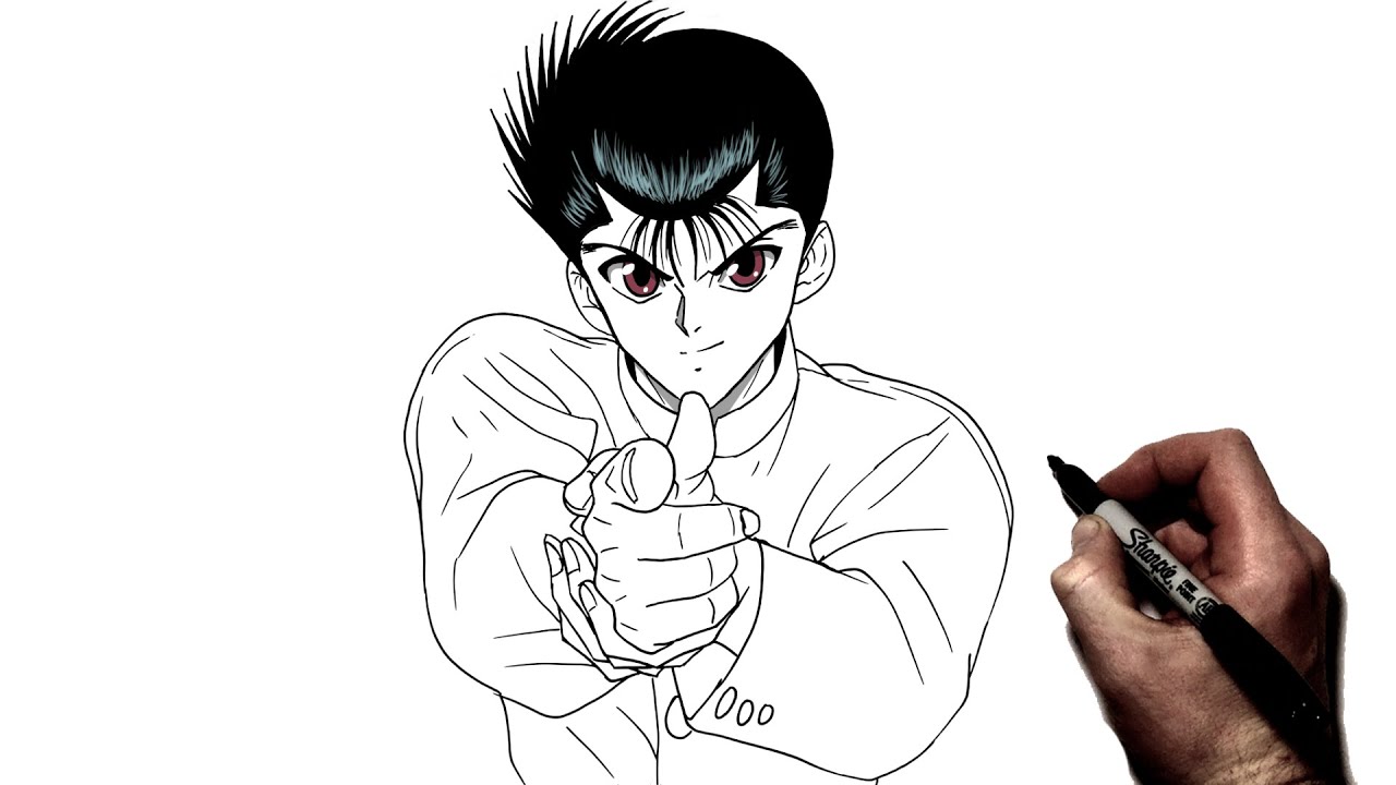 How To Draw Yusuke | Step By Step | YuYu Hakusho - YouTube