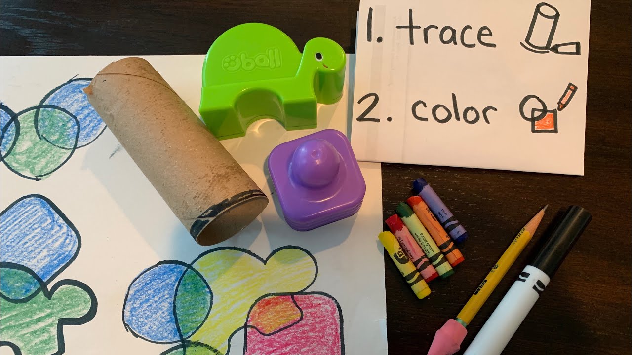 Overlapping Shapes Art - YouTube