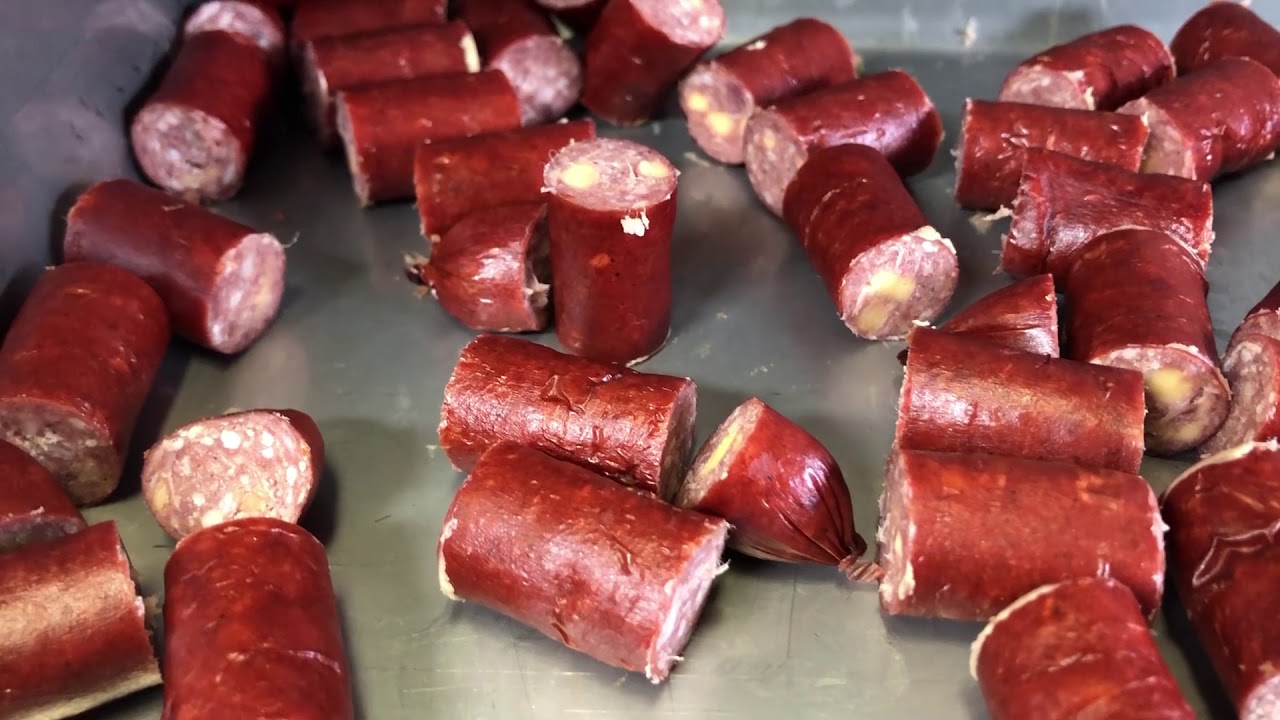 Snack Stick Cutter - 17mm Diameter, 1in Sticks with Cheese - YouTube