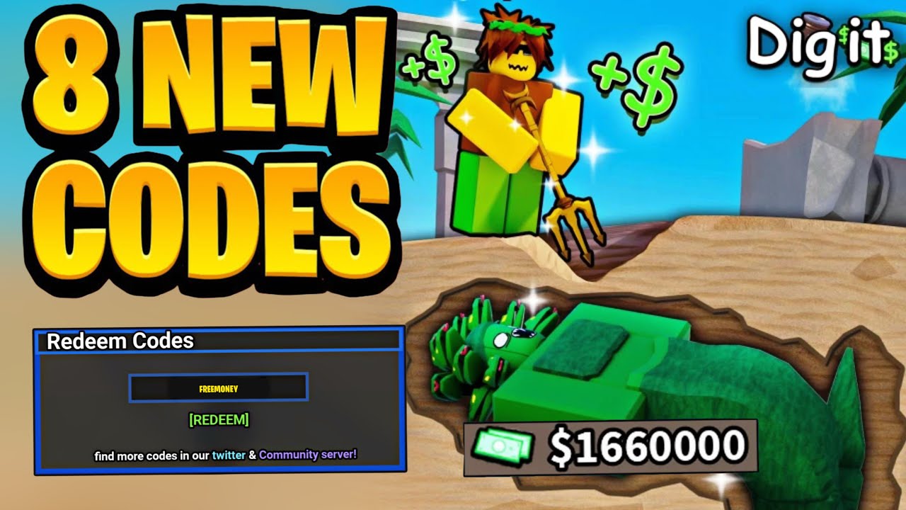 New Codes Roblox Dig It Codes February 2025 Dig It Codes Code Dig