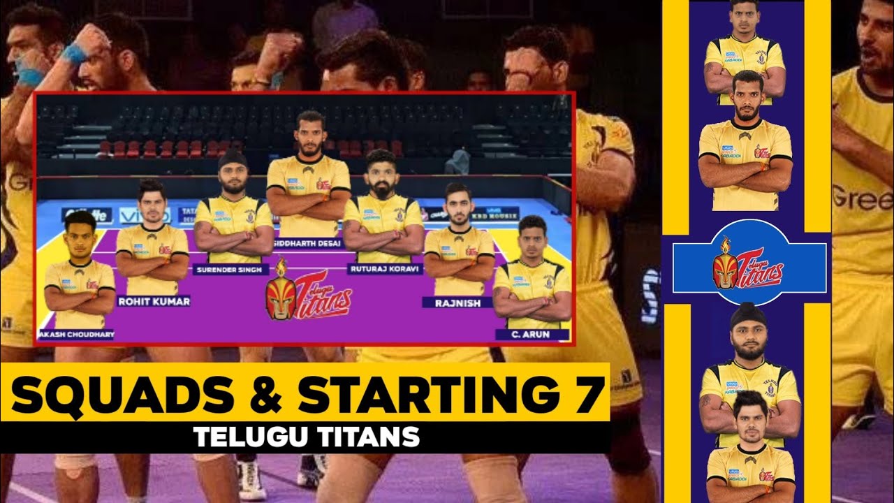 Pro kabaddi 2021 | Telugu Titans Full Squads and Starting 7 | Telugu ...