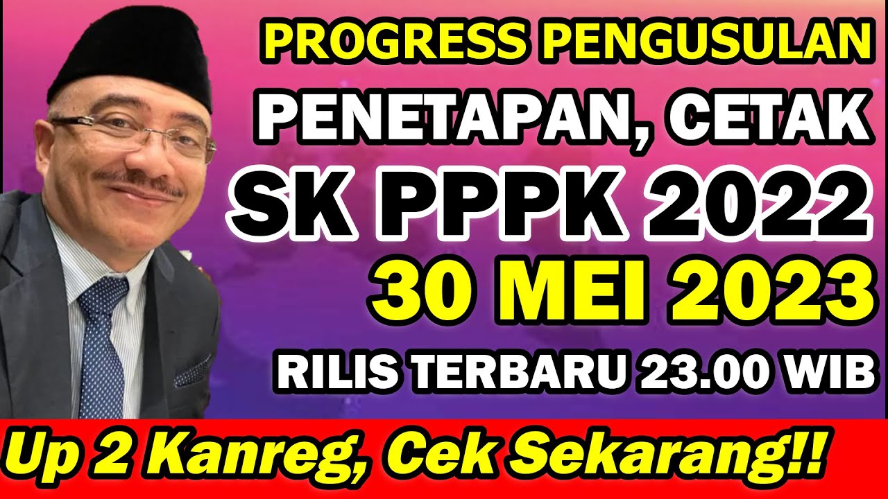 CEK! PROGRESS PENETAPAN DAN CETAK SK P3K 2022 PER 30 MEI 2023 - YouTube