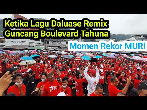 Lagu Daluase Remix Guncang Ribuan Orang di Boulevar Tahuna Waktu Rekor MURI