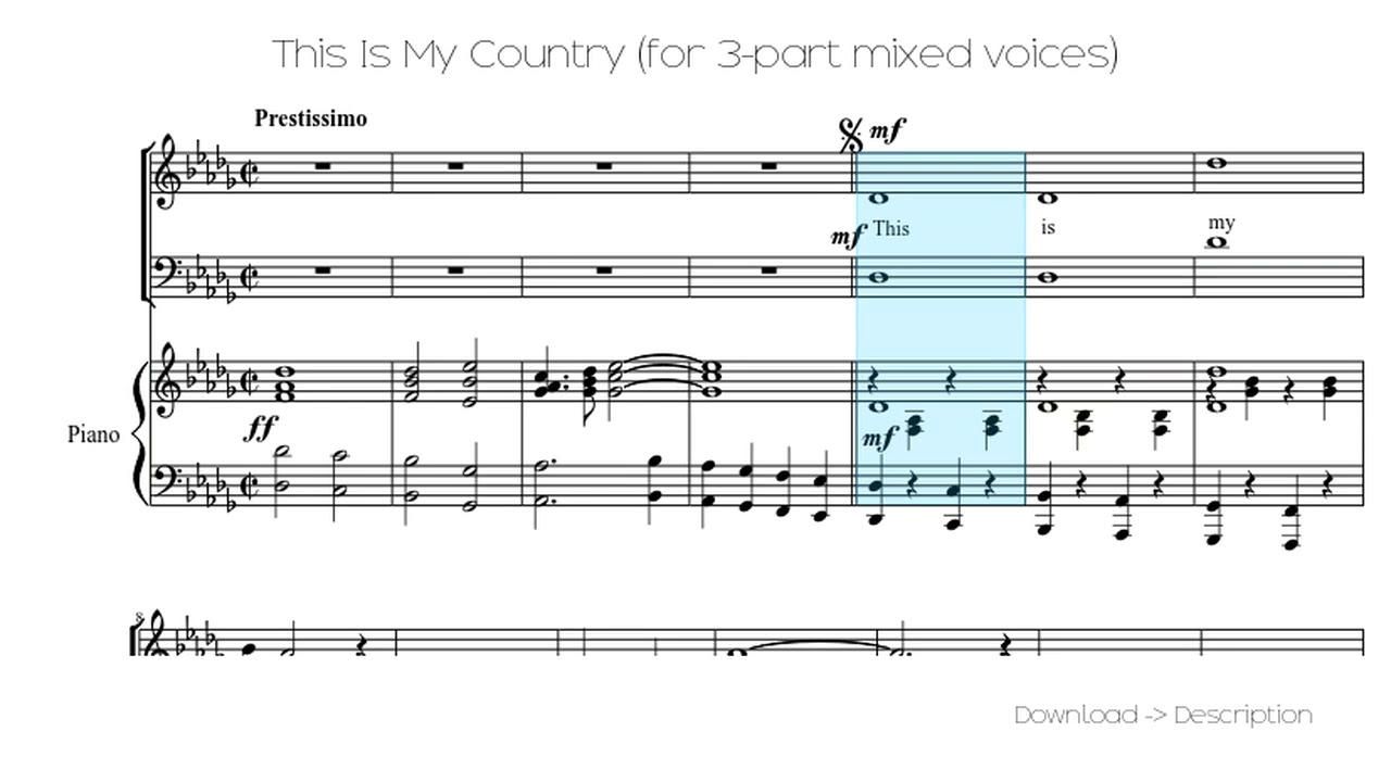 🎶 This Is My Country (for 3-part Mixed Voices) 🎸🎸 - YouTube