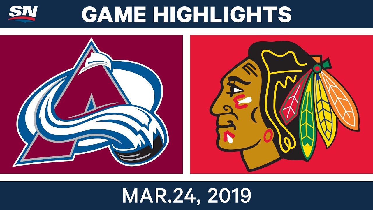 NHL Game Highlights | Avalanche vs. Blackhawks – March 24, 2019 - YouTube