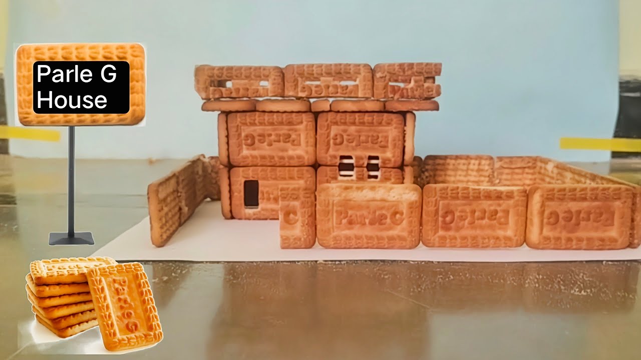 Parle G House 🏠 |how to make biscuit house| - YouTube