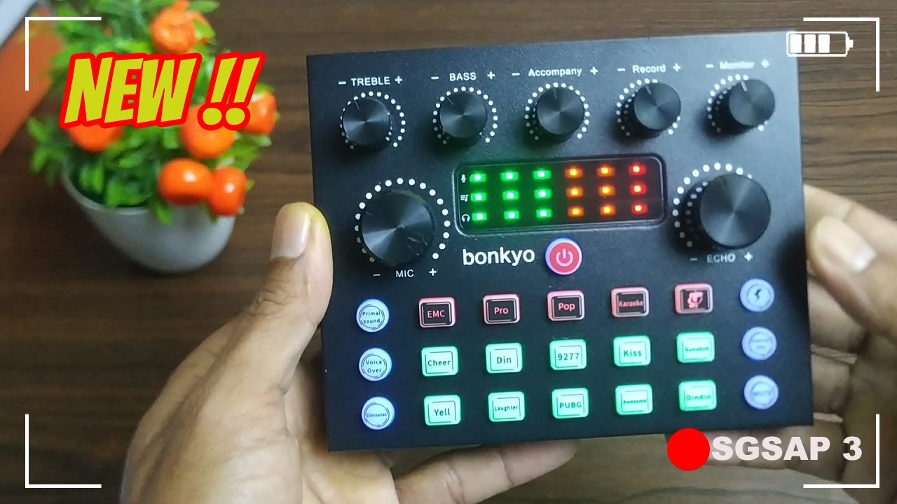 NEW!! SOUND CARD V8S BONKYO MIXER AUDIO EXTERNAL UNBOXING - YouTube