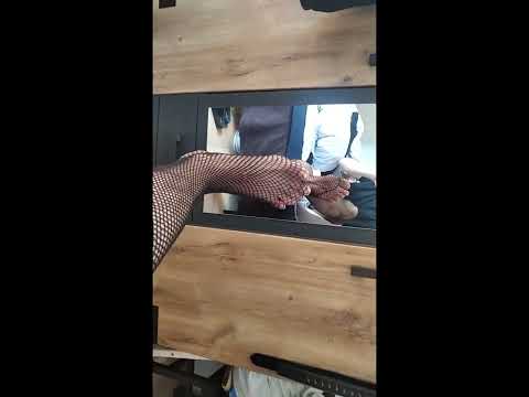 ASMR: fishnet feet. Foot Reflexology REUPLOADED SHORT (I'm Boy)