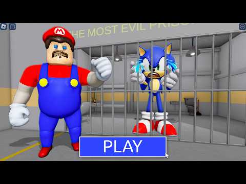 SONIC NEEDS HELP!? MARIO ATTACK! PRISON RUN BARRY! #Roblox #obby
