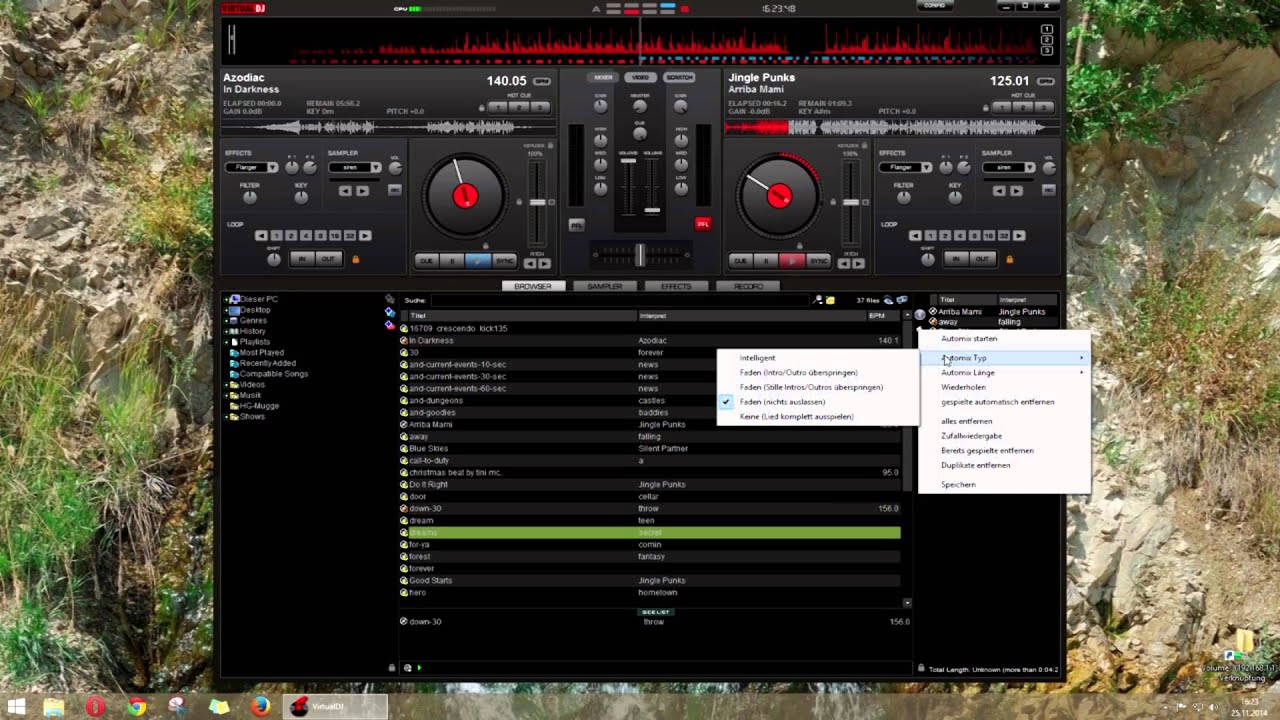 Virtual DJ - Automix Funktion nutzen - YouTube