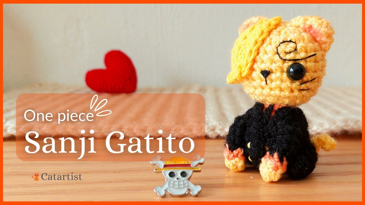 🔥 SANJI One piece 🏴‍☠️😻 Version Gatito - Crochet Amigurumi Tutorial ️ ...