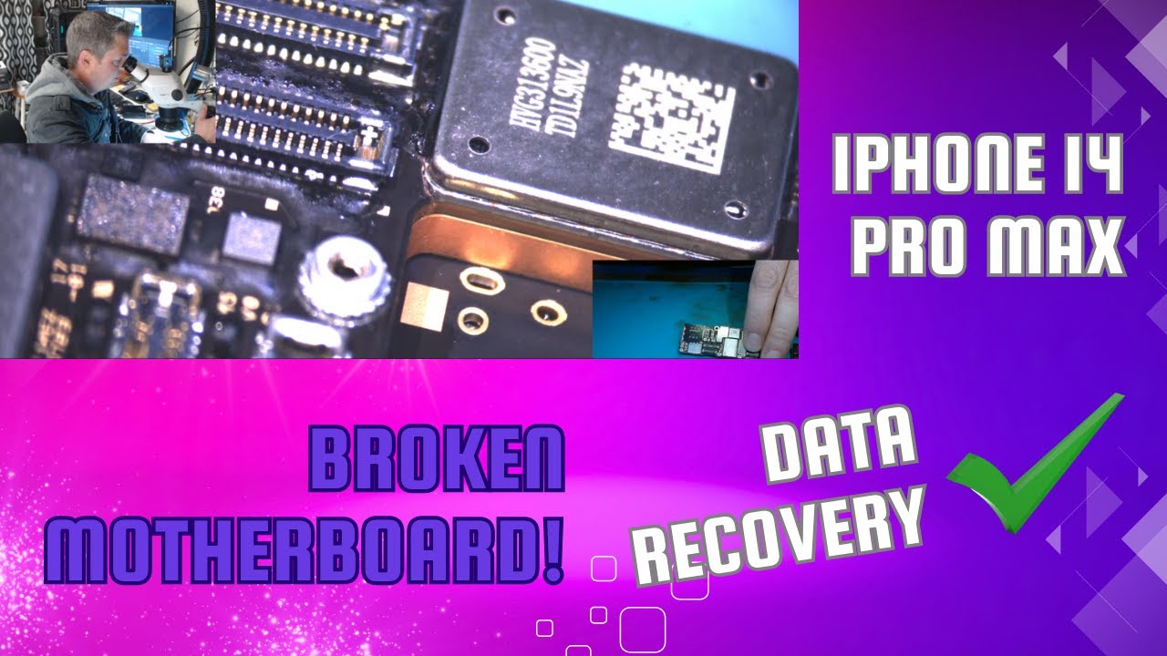 iPhone 14 Pro Max Data Recovery - Broken Motherboard - CPU Transplant ...
