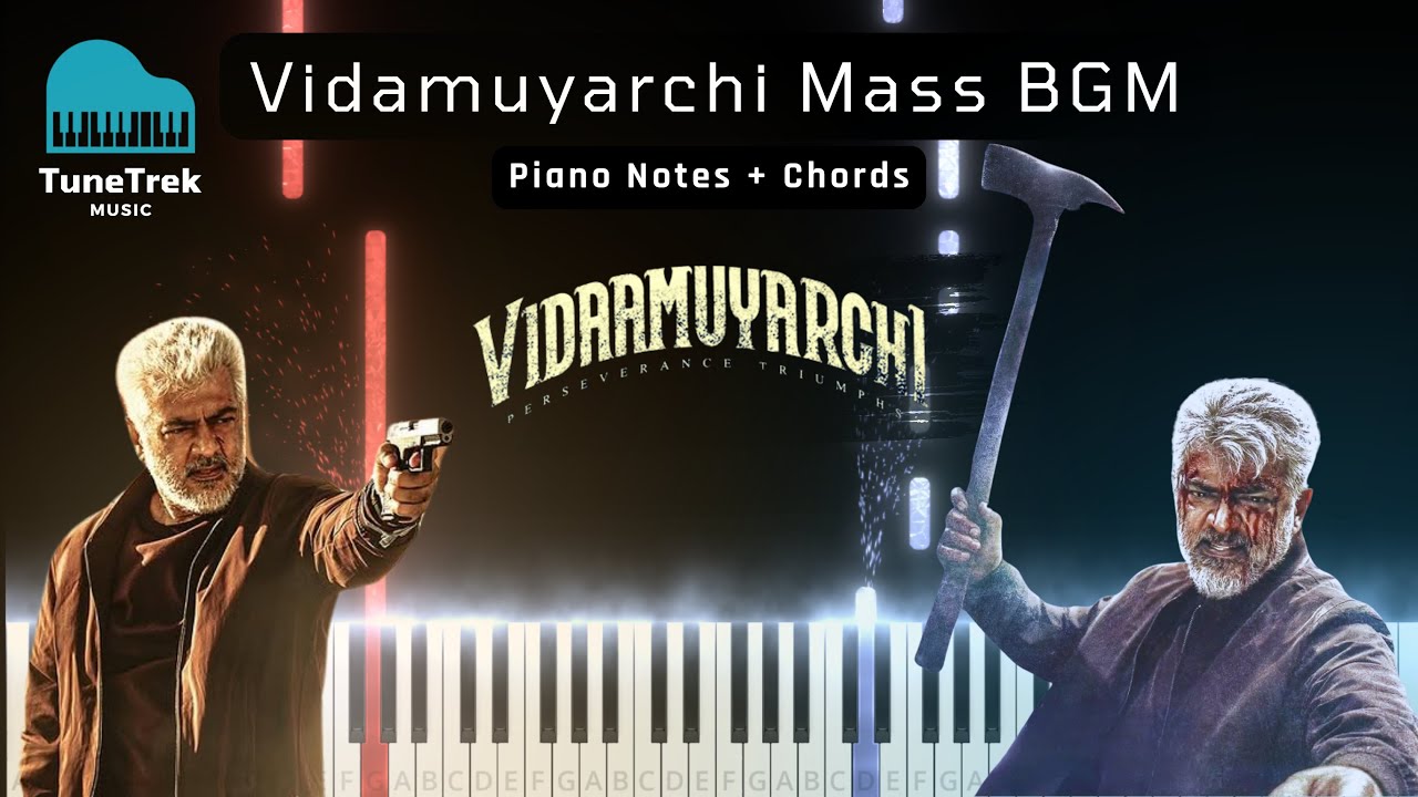 Vidaamuyarchi Mass BGM Piano Tutorial | Pathikichu | Anirudh | Ajith ...