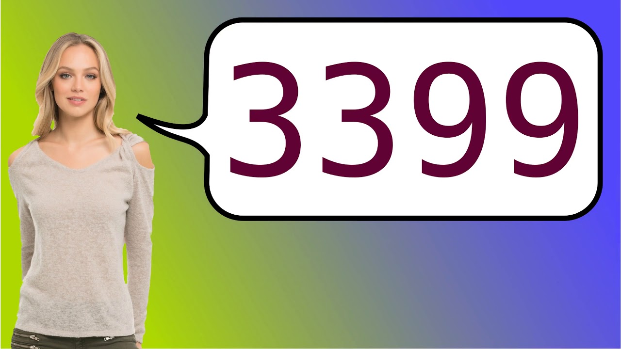 How to say '3399' in French? - YouTube