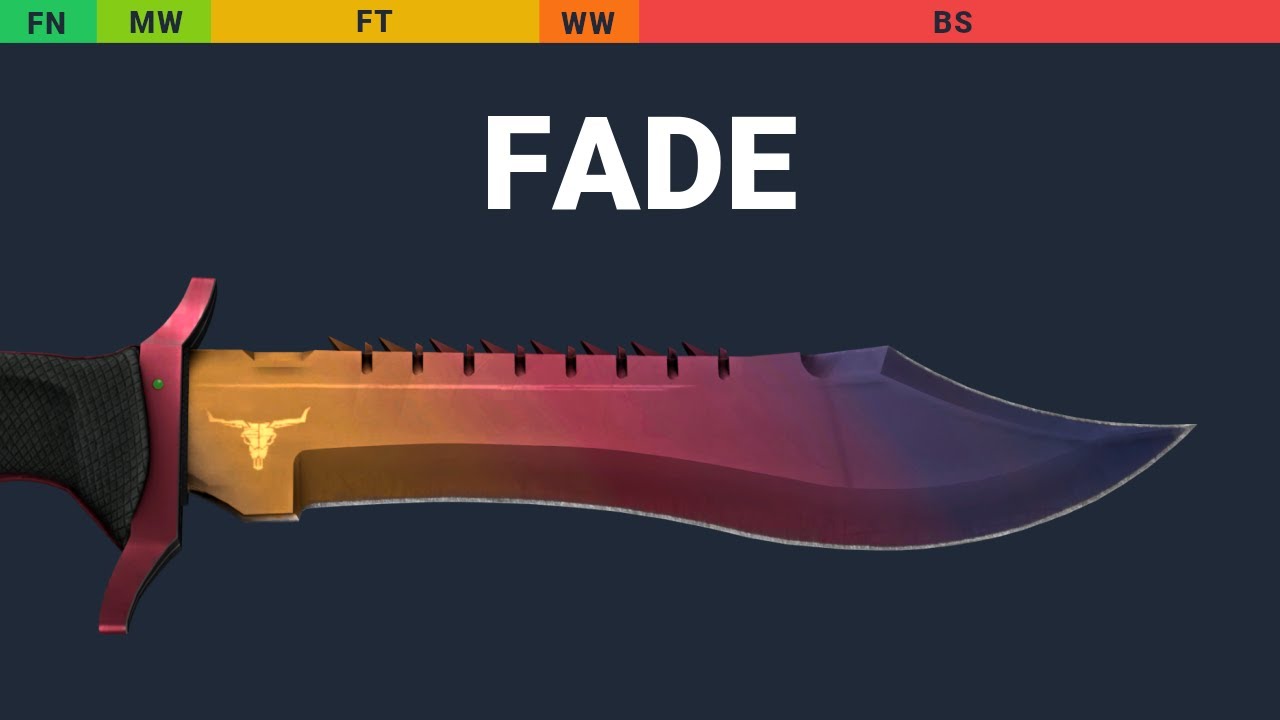Bowie Knife Fade - Skin Float And Wear Preview - YouTube