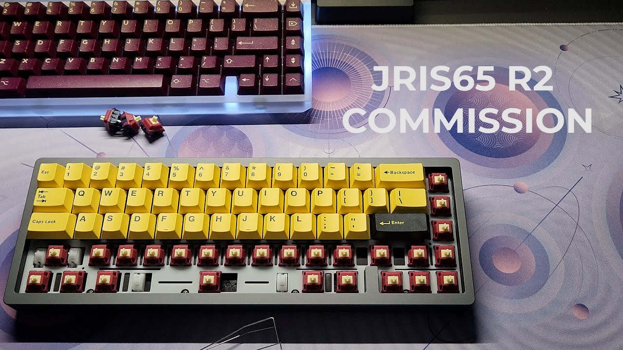 Rakit JRIS65 R2 Titanium Grey with Gateron Quinn and WS Basic Yellow ...
