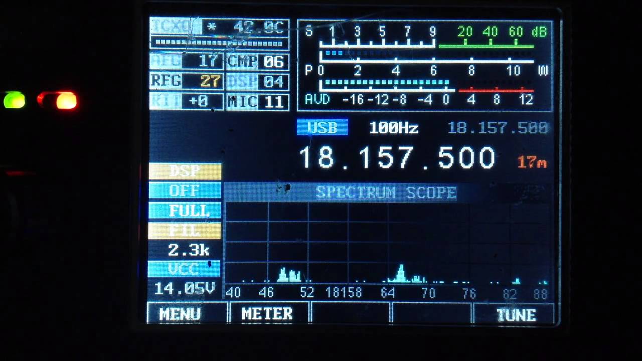 mcHF SDR radio 17m contact steady cam. - YouTube