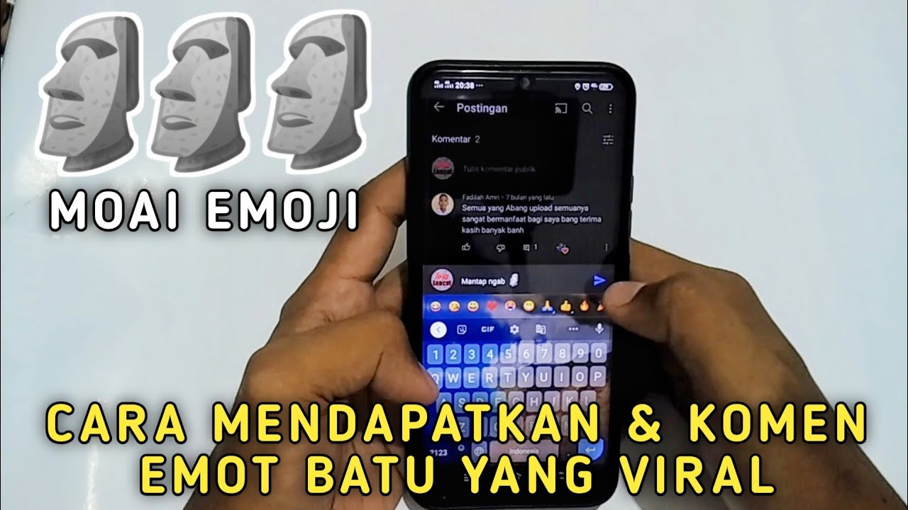 Cara Mendapatkan Emoji Batu Yang Viral 🗿🗿🗿 Bisa di Semua Hp (MOAI EMOJI ...