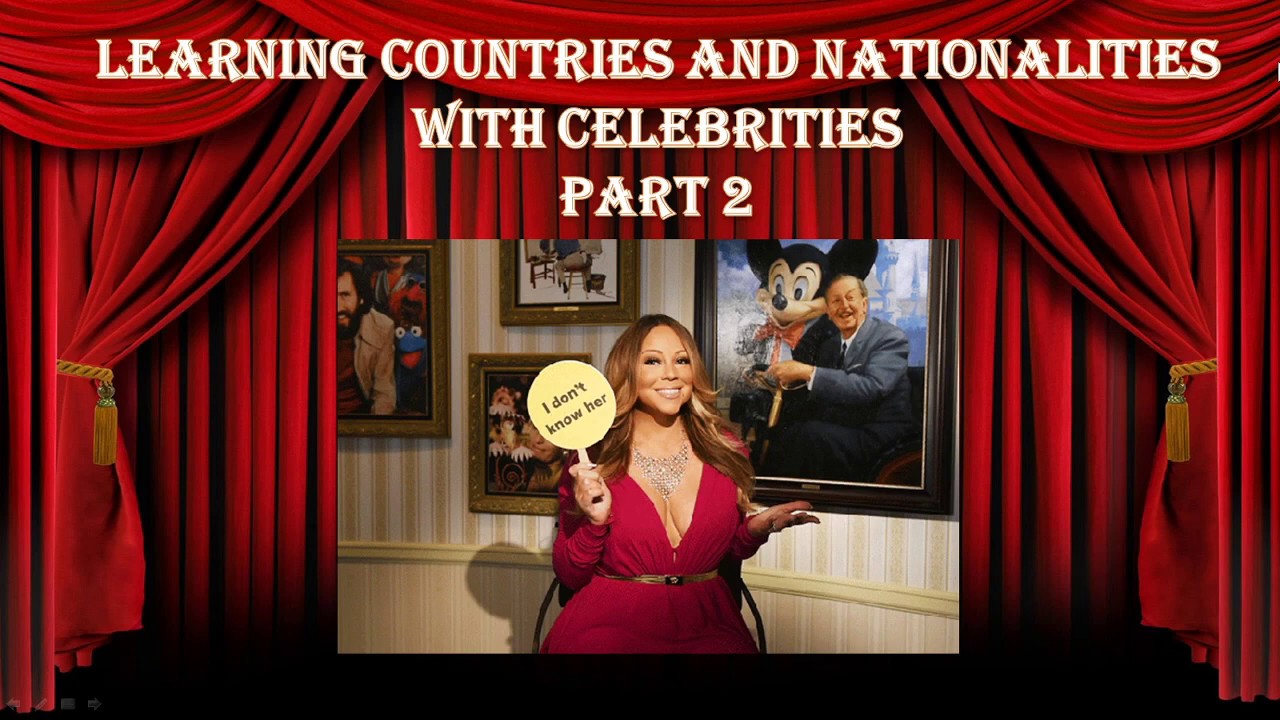 Learning Countries and Nationalities with celebrities part 2 - YouTube
