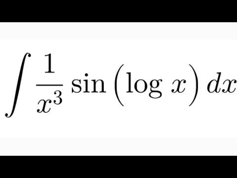 Integral of (1/x³)sin(log x) - YouTube