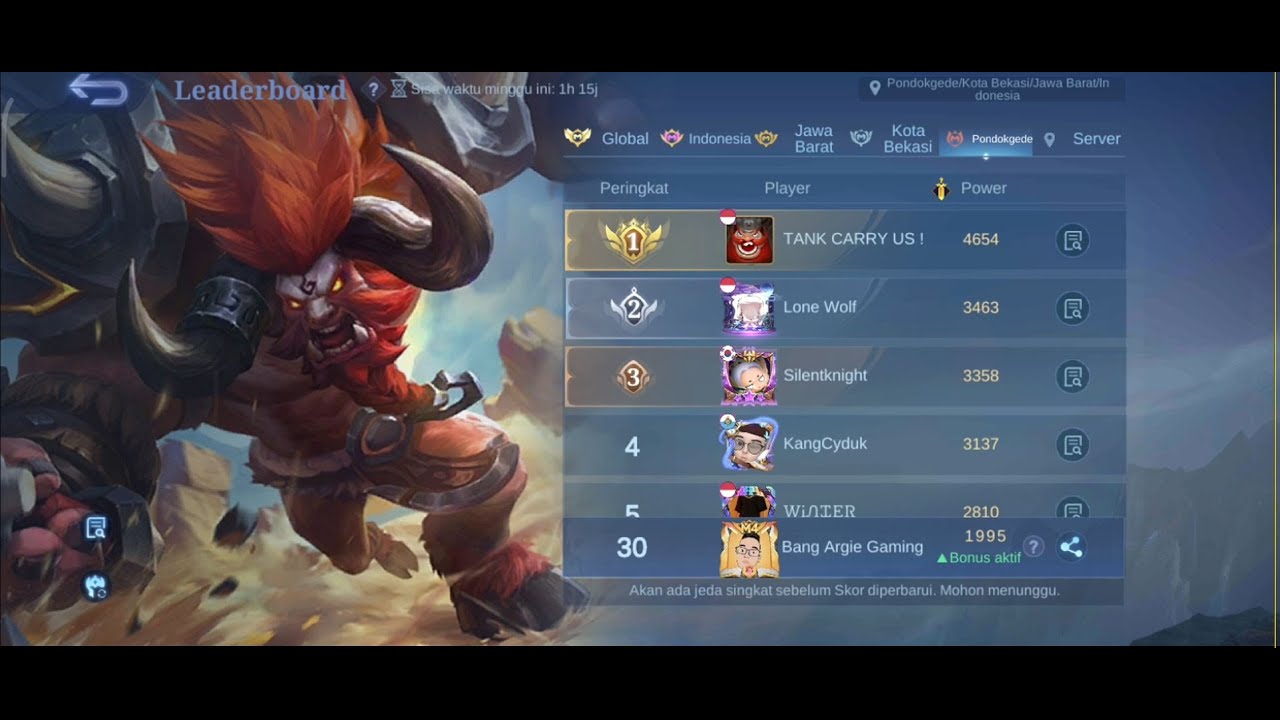 LIVE MENGEJAR TOP GLOBAL BANTENG MERAH DI MLBB - MOBILE LEGENDS BANG ...