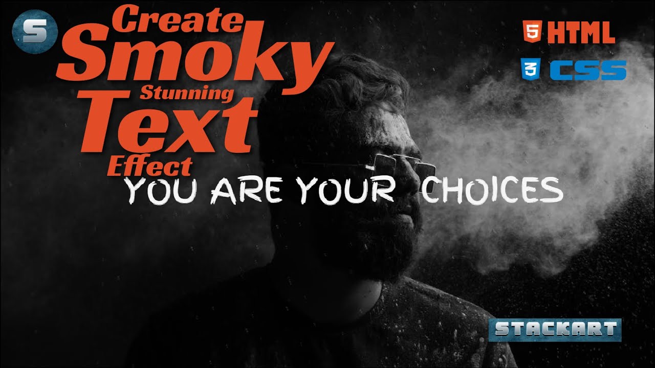 How To Create Smoky Text Effects with CSS - YouTube