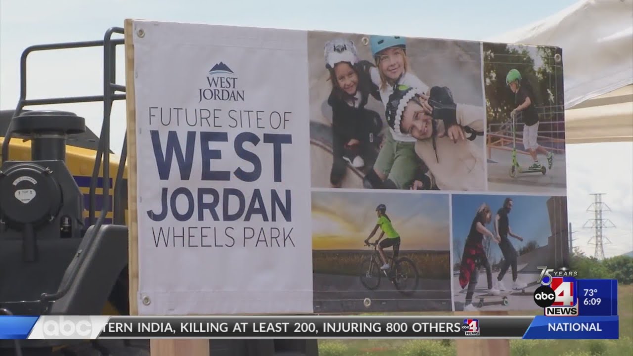 Groundbreaking of West Jordan Wheels Park - YouTube
