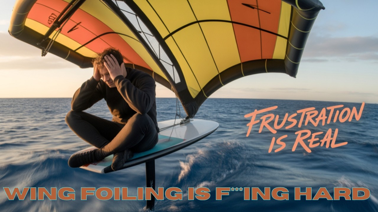 Wing Foiling is F💀cking Hard | Crashes, Fails & Progression - YouTube