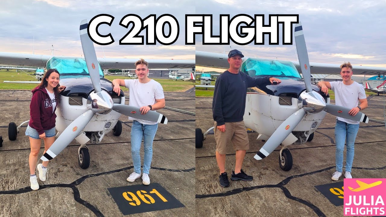 SUNSET Cessna 210 Flight - YouTube