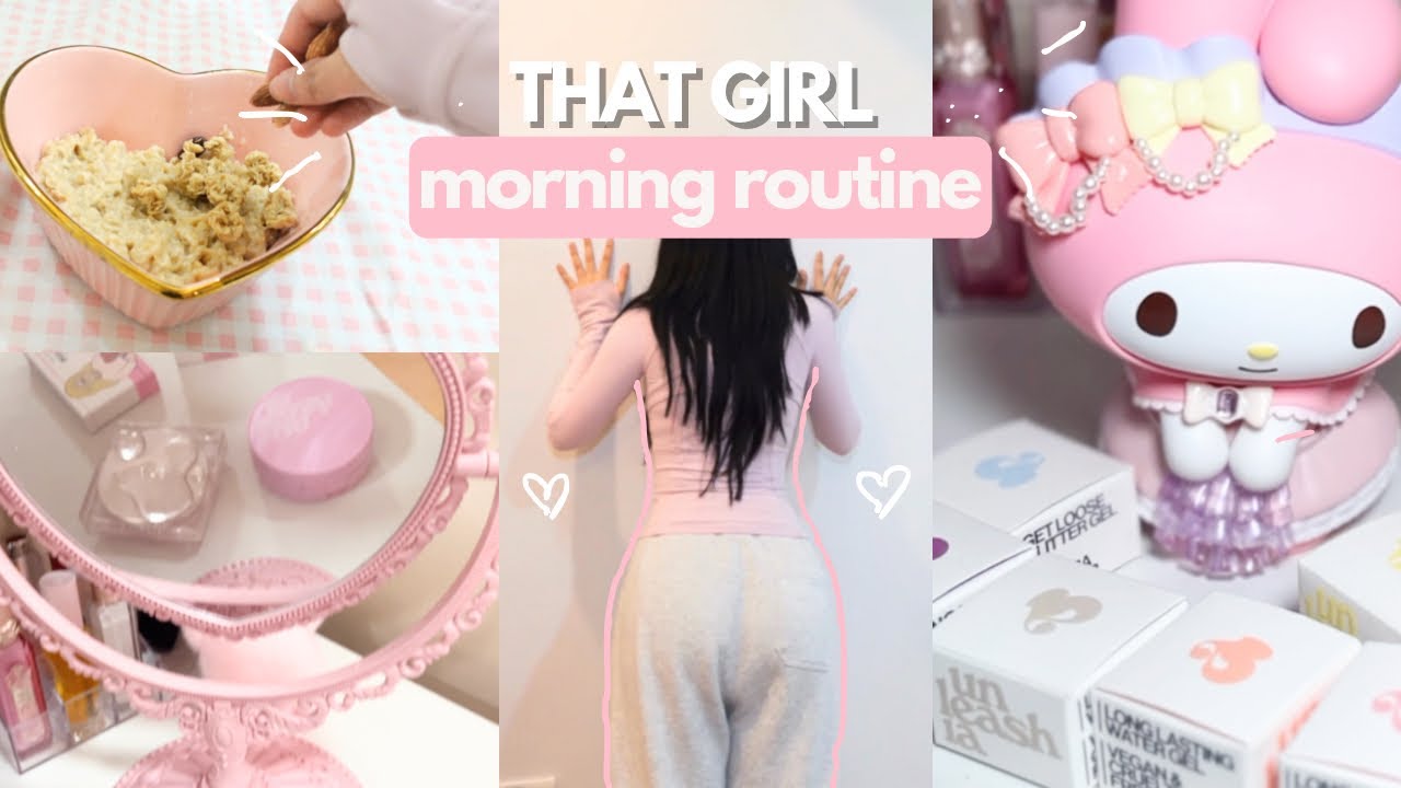THAT GIRL MORNING ROUTINE 🩰 manifesting beauty, healthy habits, working ...