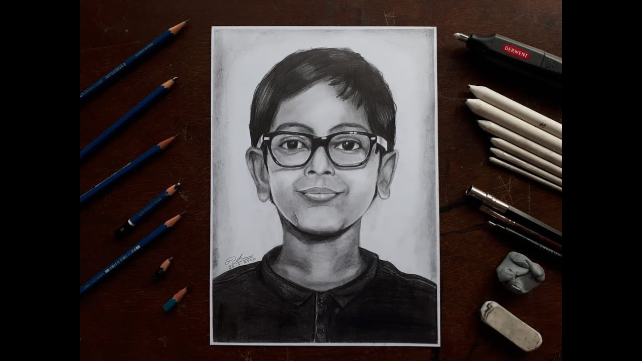 Drawing A little Boy(my brother): Pencil Shading - YouTube