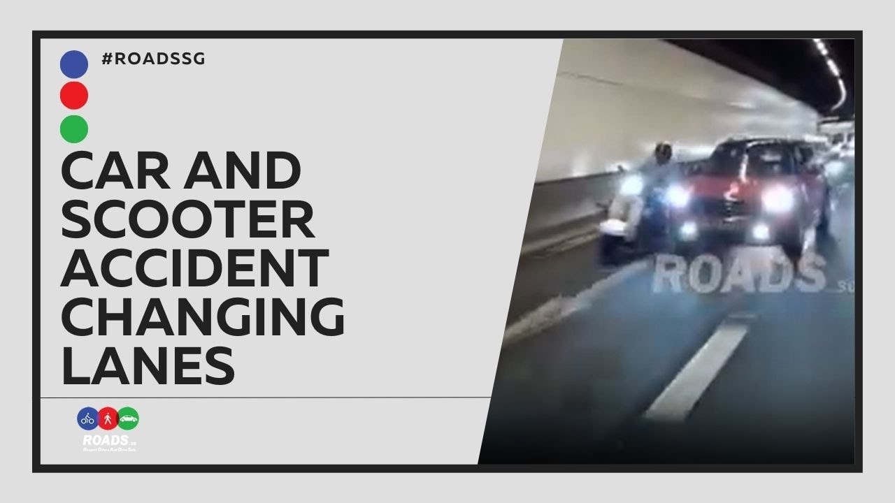 Car & Scooter Accident Changing Lane - YouTube