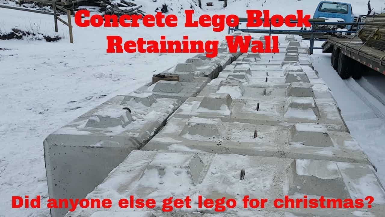 Lego Block Concrete Retaining Wall - YouTube