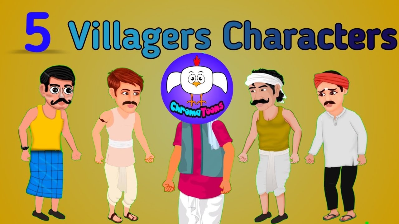 Chroma Toons character for free | Chroma Toons 5 Villagers for free ...