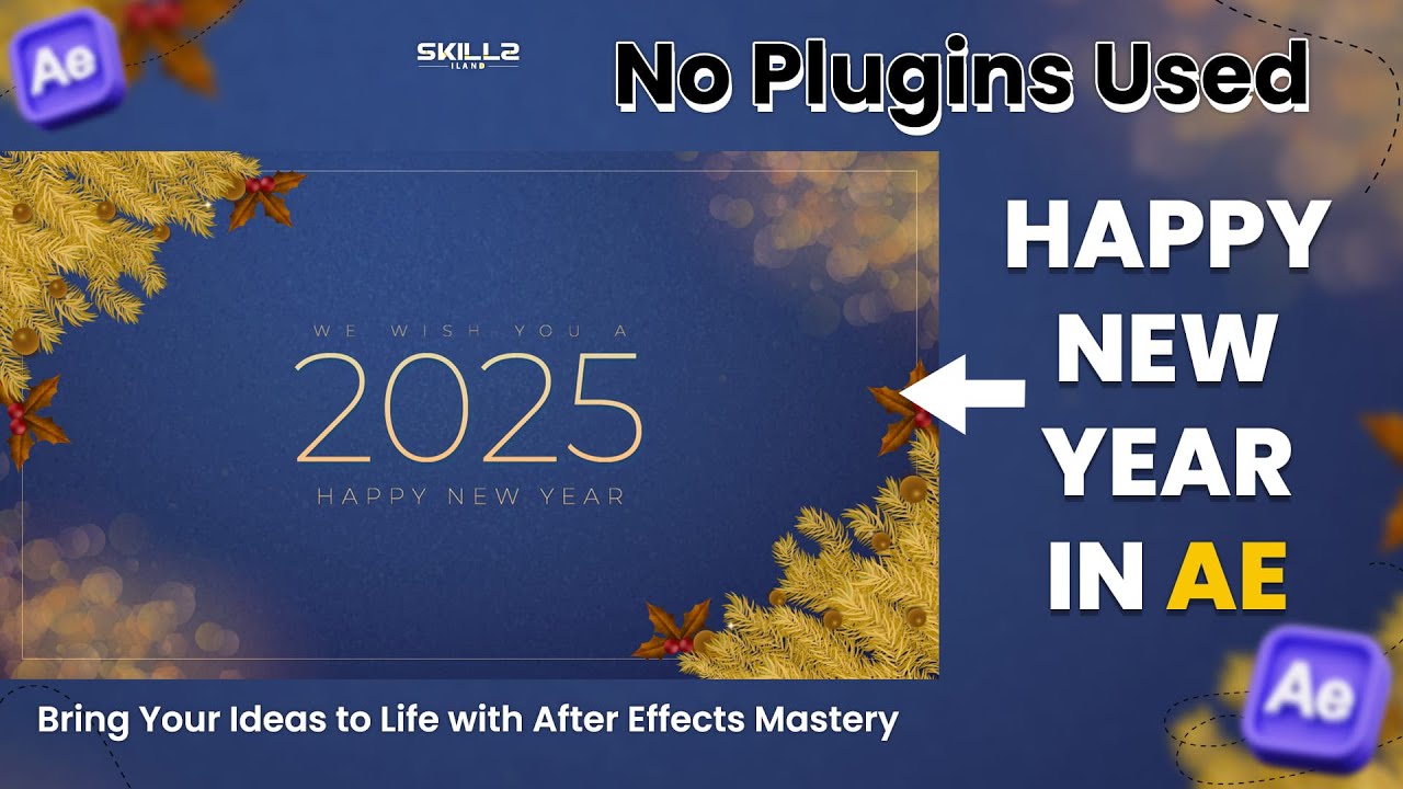 Happy new year Animation in After Effects | AE Learning - YouTube