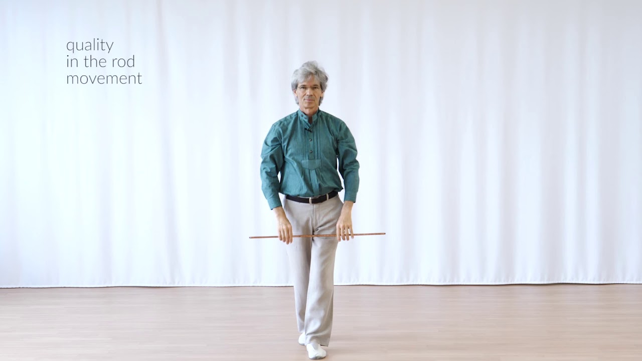 Sevenfold rod exercise Part 7 - With eurythmic walking - YouTube