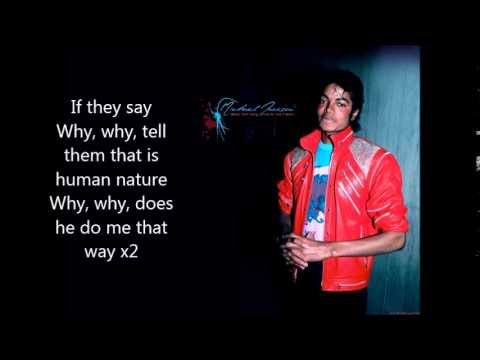 Michael jackson Human nature Lyrics - YouTube