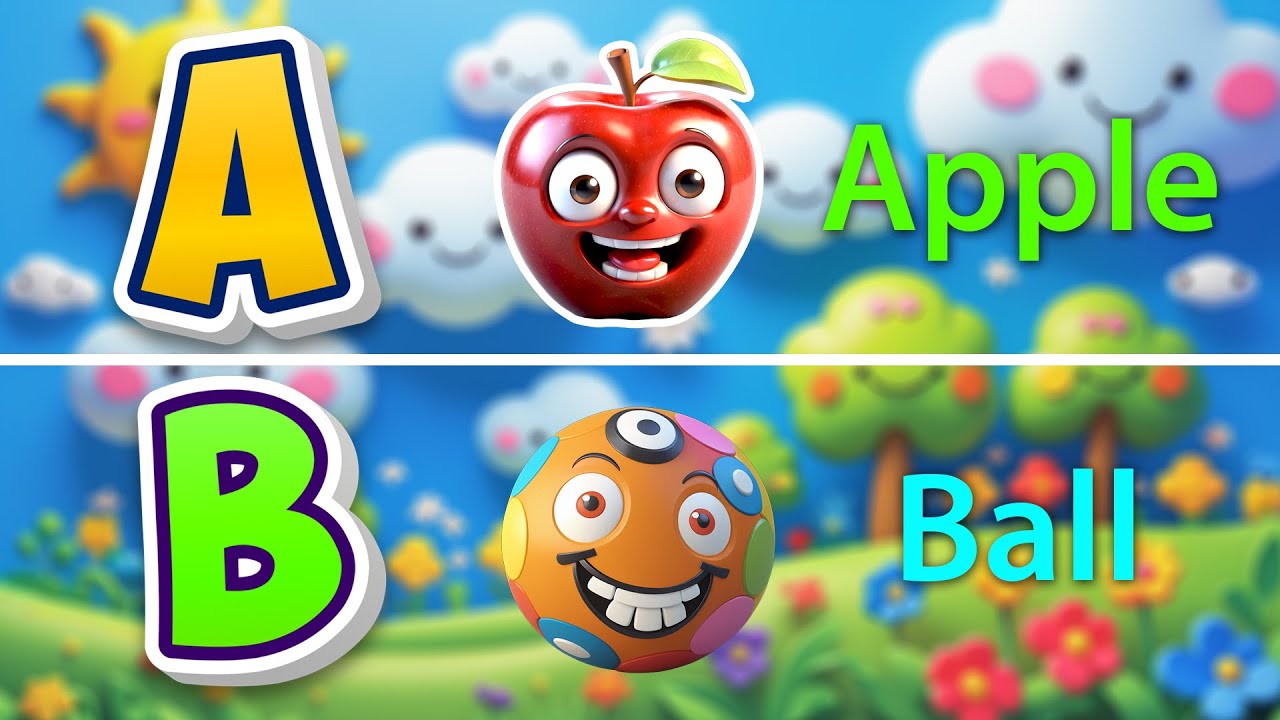 A is for Apple A B C | Fun ABC Alphabet Song for Kids | Learn A to Z ...
