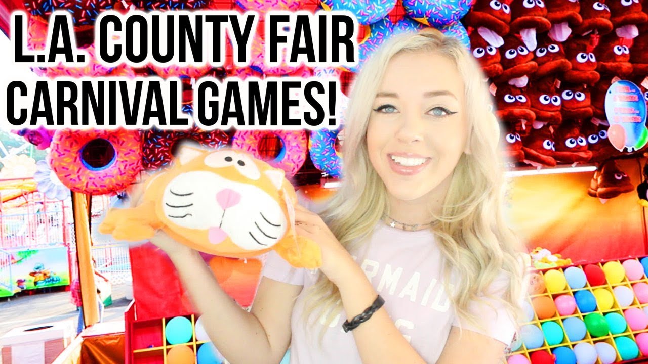 Playing Carnival Games at the L.A. County Fair! - YouTube